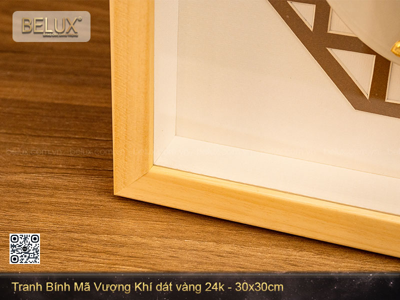 Tranh ngựa vượng khí dát vàng 24k